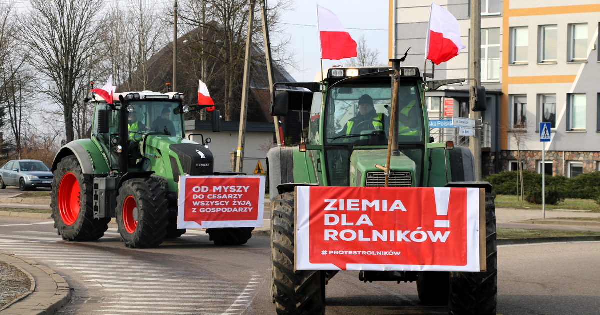 Protest rolników na ulicach Augustowa (video/ zdjęcia)